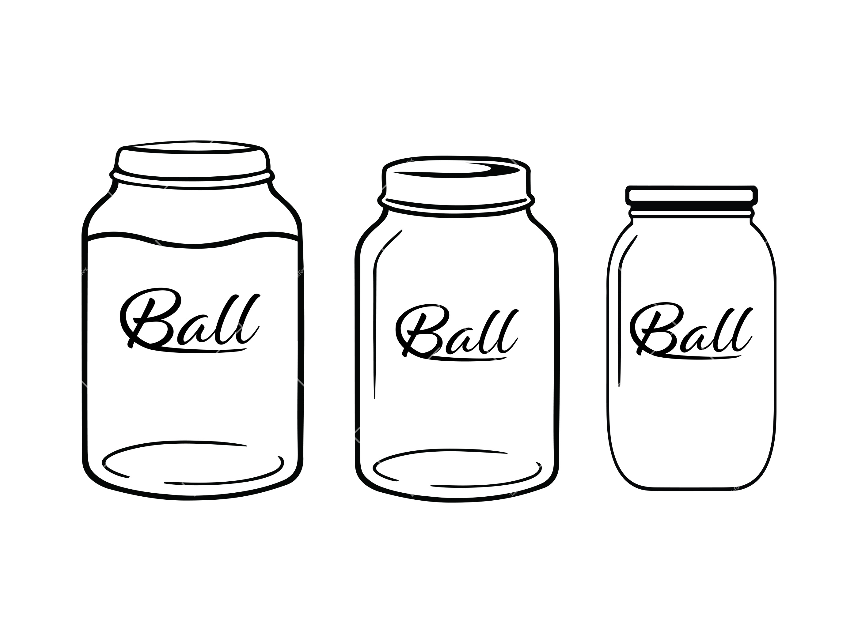 Mason Jar Ball SVG, PNG, PDF, Glass Jar SVG - Inspire Uplift