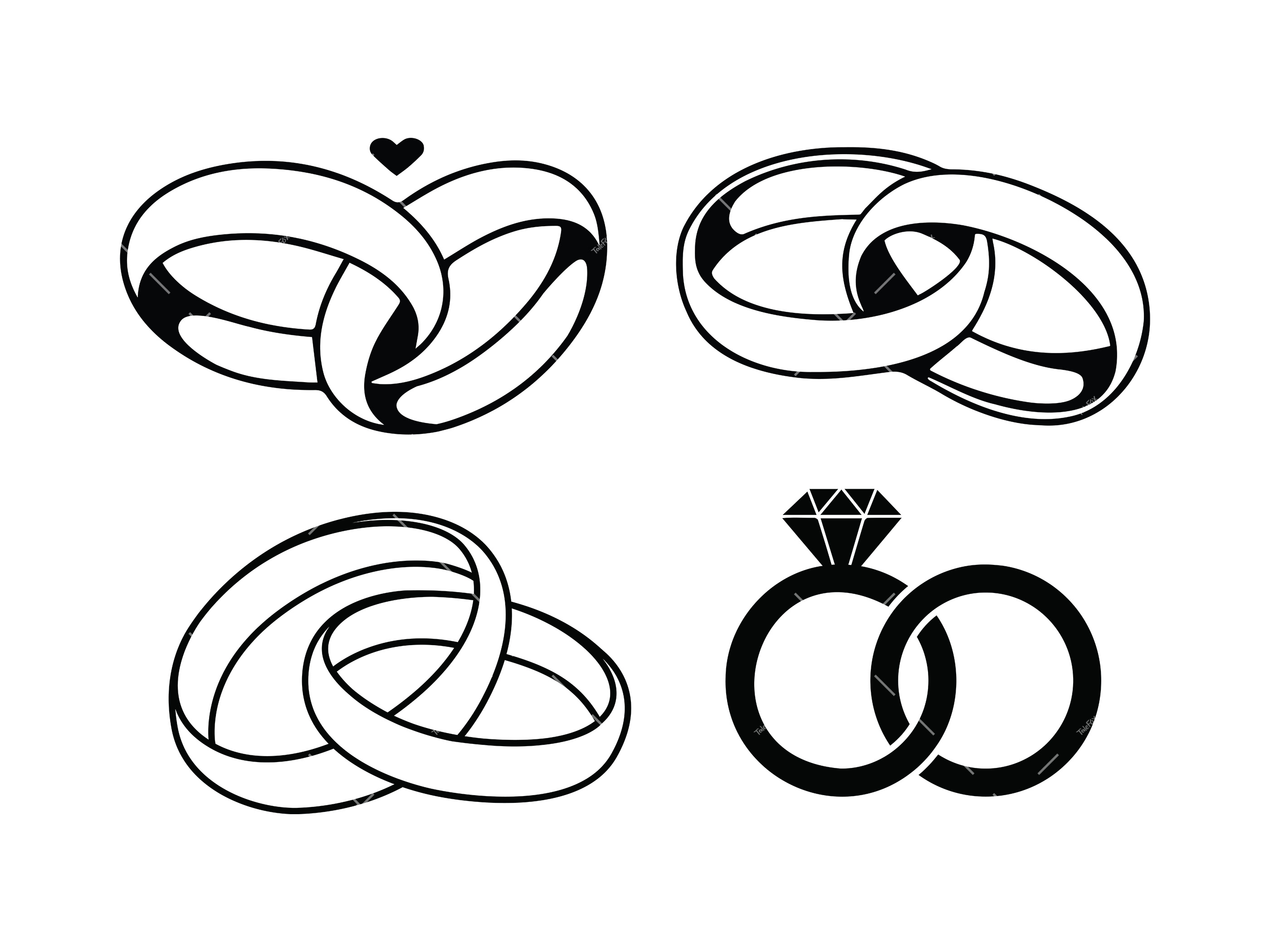 Wedding Ring SVG, PDF, PNG, Marriage Rings Svg - Inspire Uplift