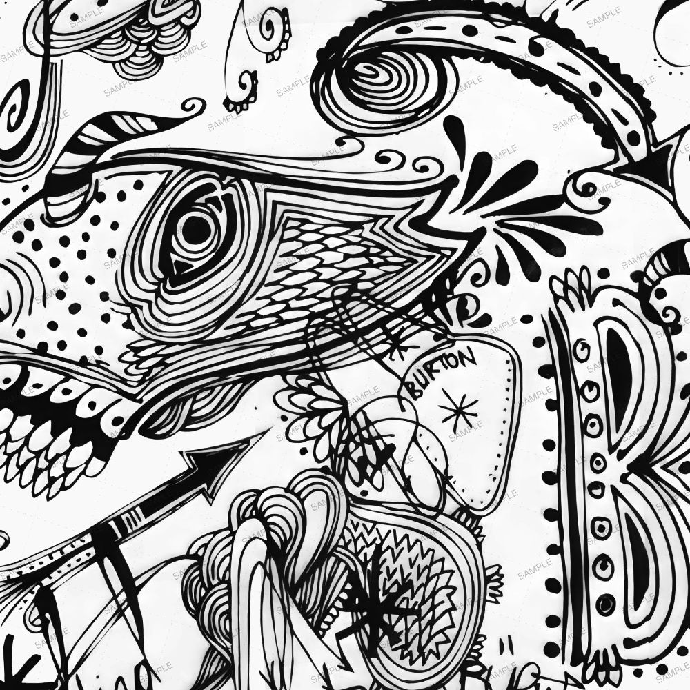 Black Burton 22 Pattern Tileable Repeating Pattern - Inspire Uplift