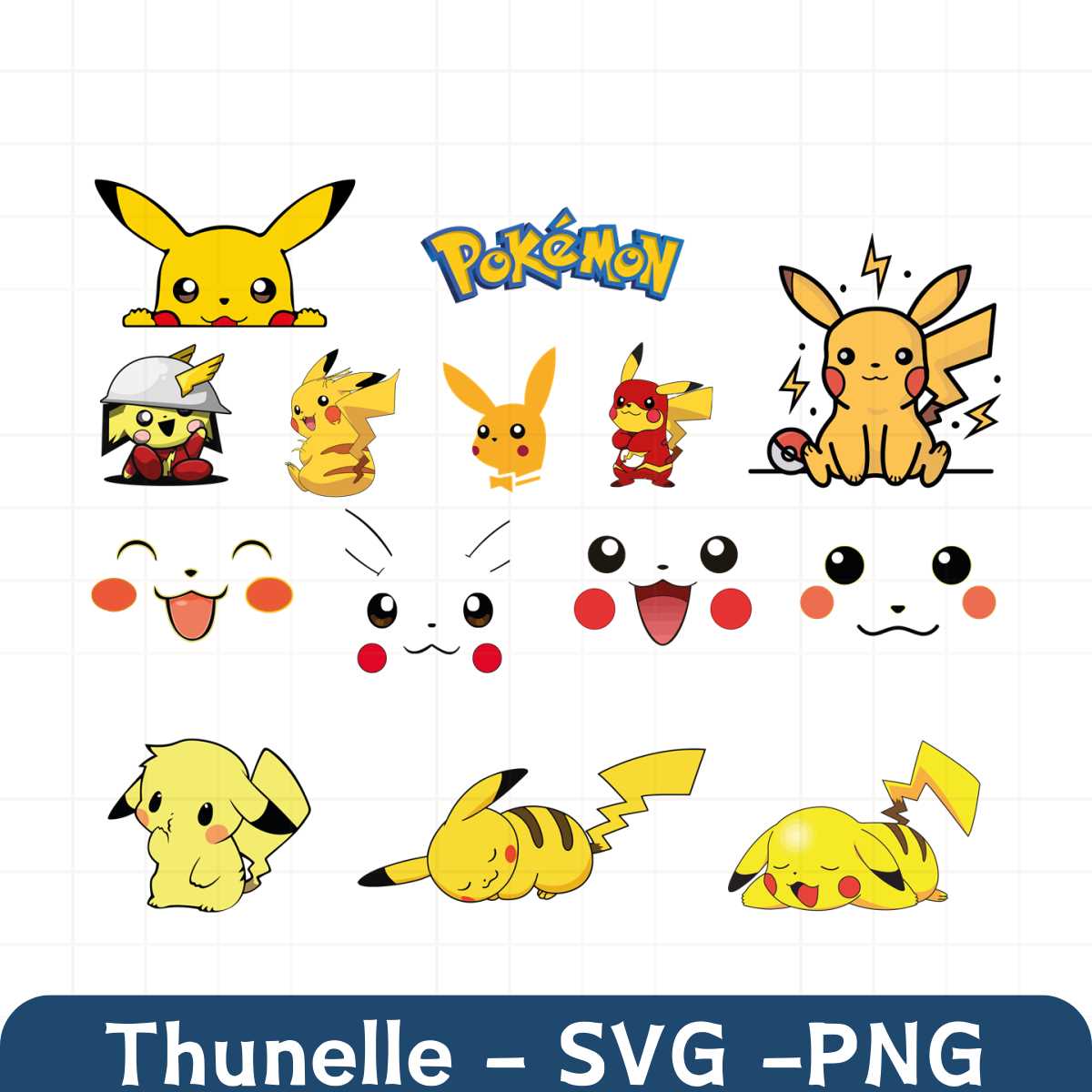 Pokemon SVG, Pokemon Vector, Pikachu SVG, Pikachu Vector, Pi | Inspire ...