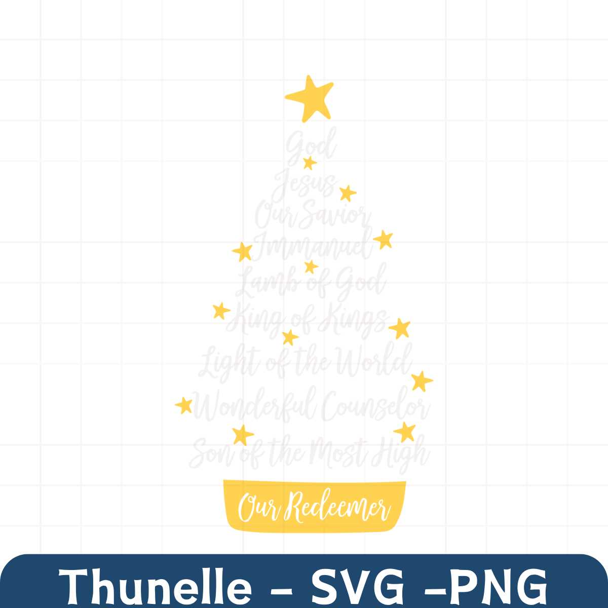 Names of Jesus Christmas Tree SVG | Inspire Uplift