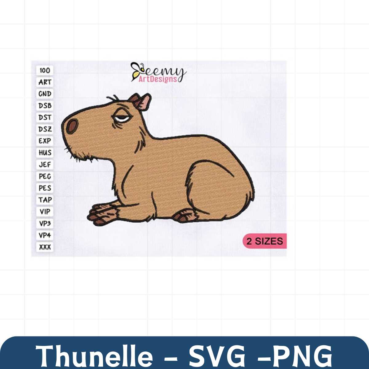 Capybara Madrigal Machine Embroidery Design, Capybara Embroi | Inspire ...