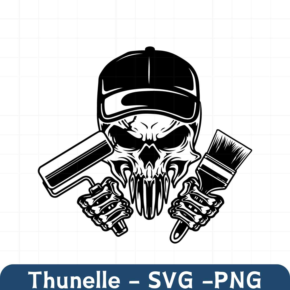 Painter Skull svg | Painter Dad svg | Painter svg | Painter | Inspire ...