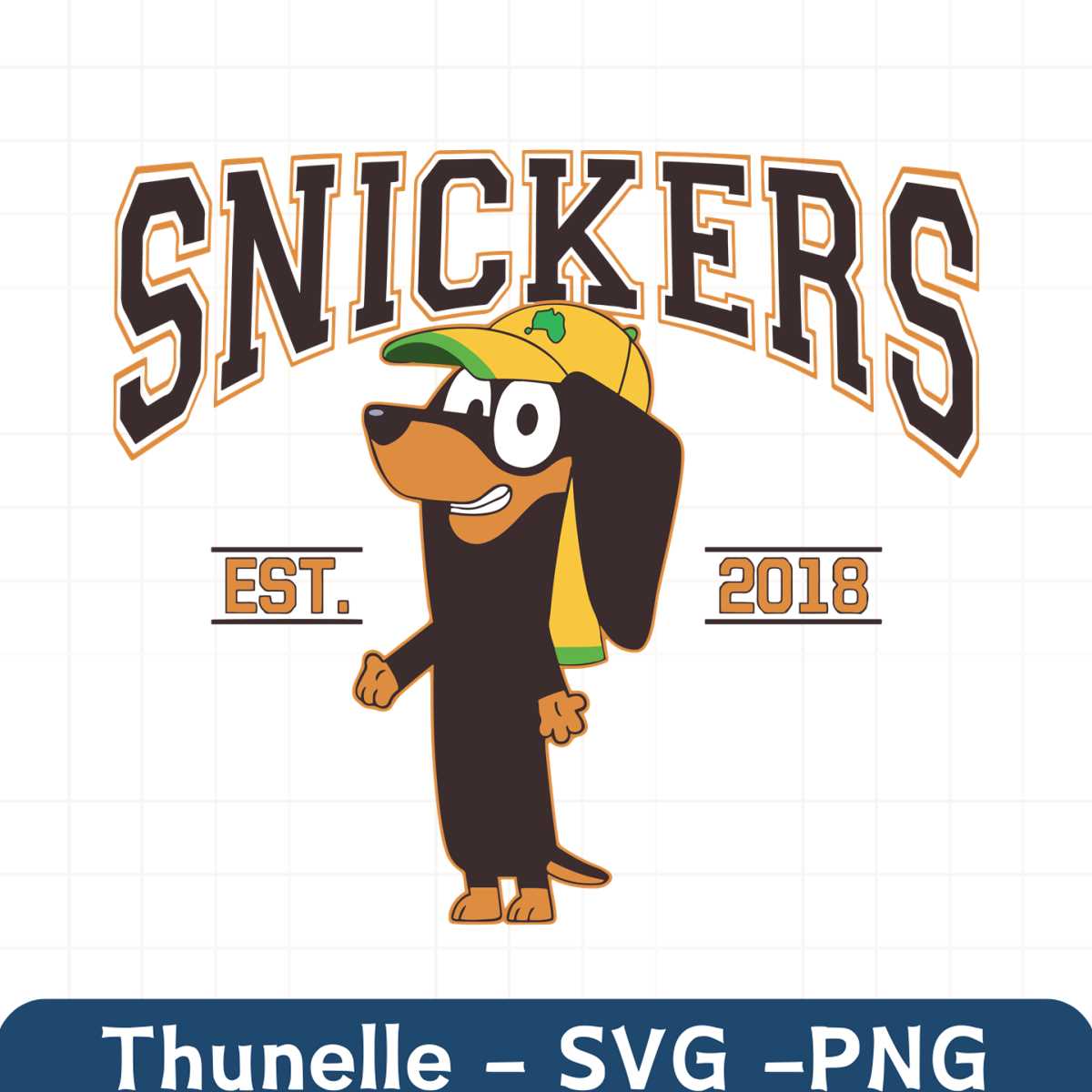 Funny Snicker Est 2018 Bluey Character SVG - Inspire Uplift
