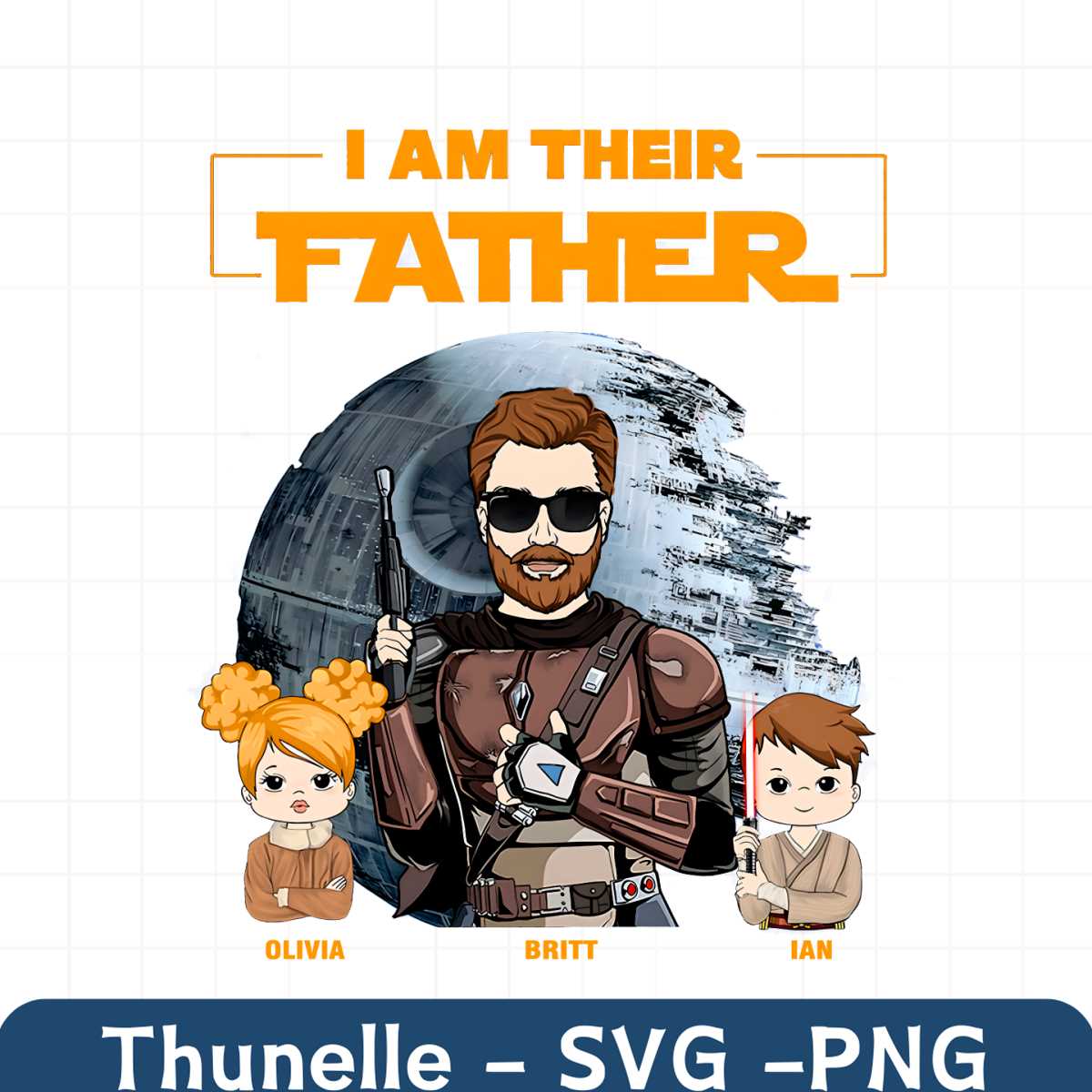 Custom I Am Their Father Star Wars PNG | Inspire Uplift