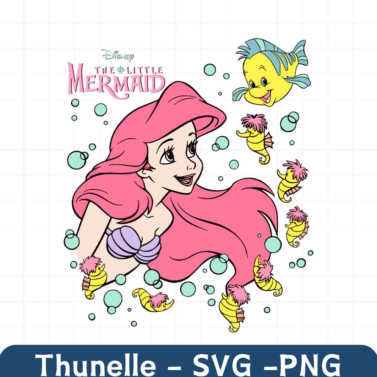 Disney Ariel The Little Mermaid SVG - Inspire Uplift