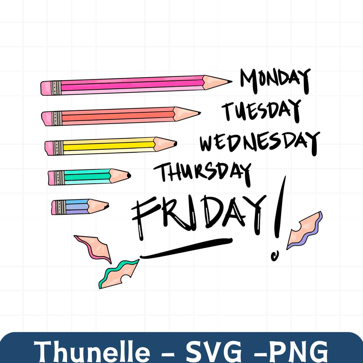 Monday Tuesday Days Of The Week Teacher PNG file | Inspire Uplift