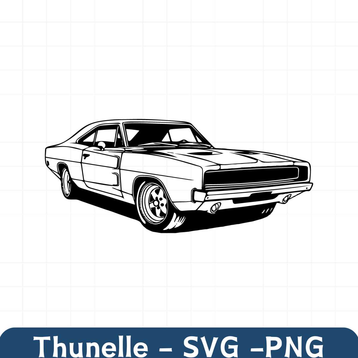 Dodge Charger 1970 SVG, PNG, Vector art Illustration Drawing | Inspire ...