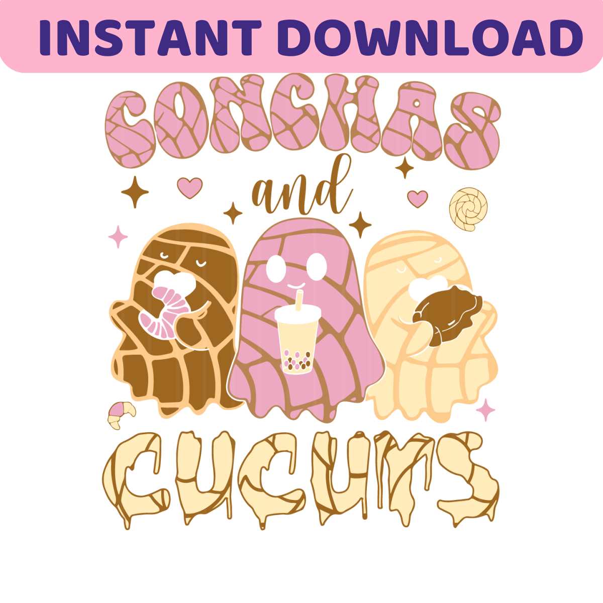 Conchas and Cucuys Svg, Mexican Ghost Svg, Spooky Conchas Sv | Inspire ...