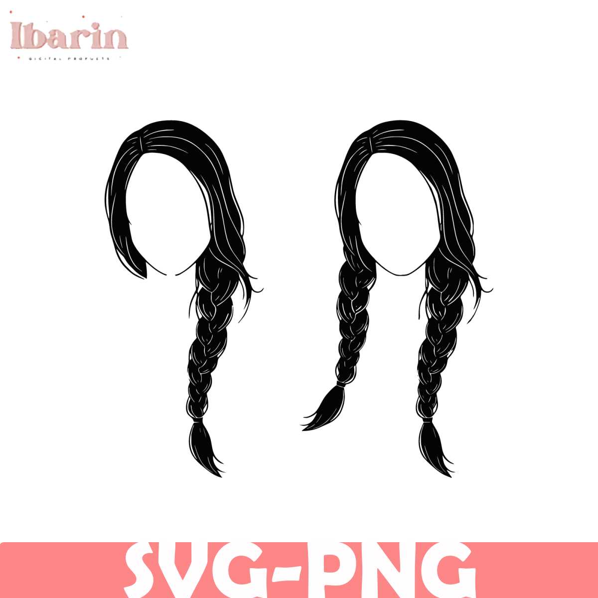 Hair braided svg, braids set svg, Woman hair braid Svg, Brai | Inspire ...
