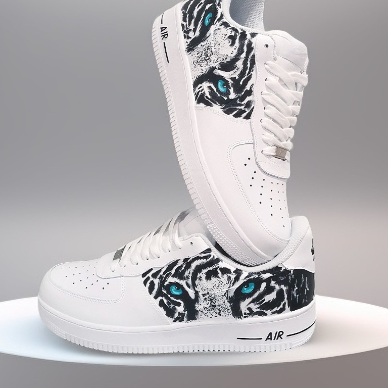 woman girl custom shoes, tiger nike air force 1, luxury, nik | Inspire ...