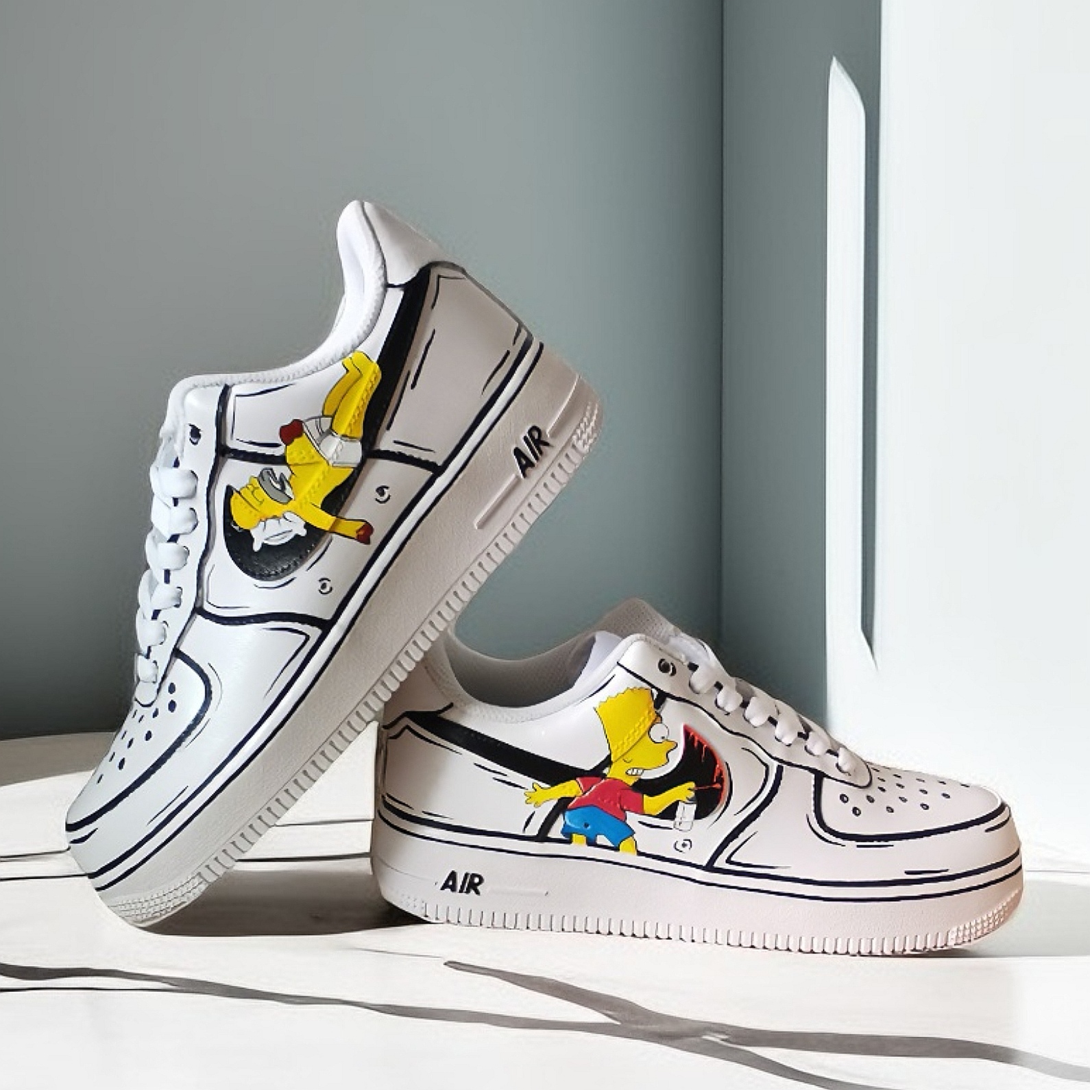 man custom shoes air force 1, luxury, sexy, white, black, sn | Inspire ...