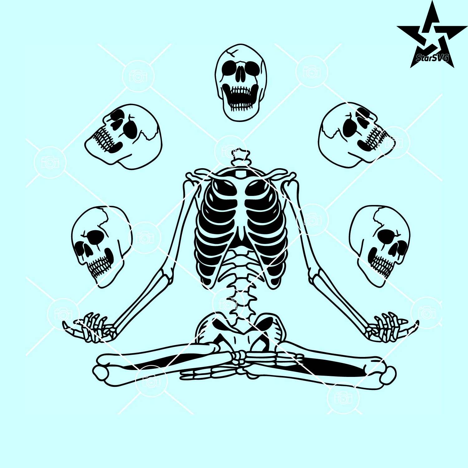 skeleton yoga svg - Inspire Uplift