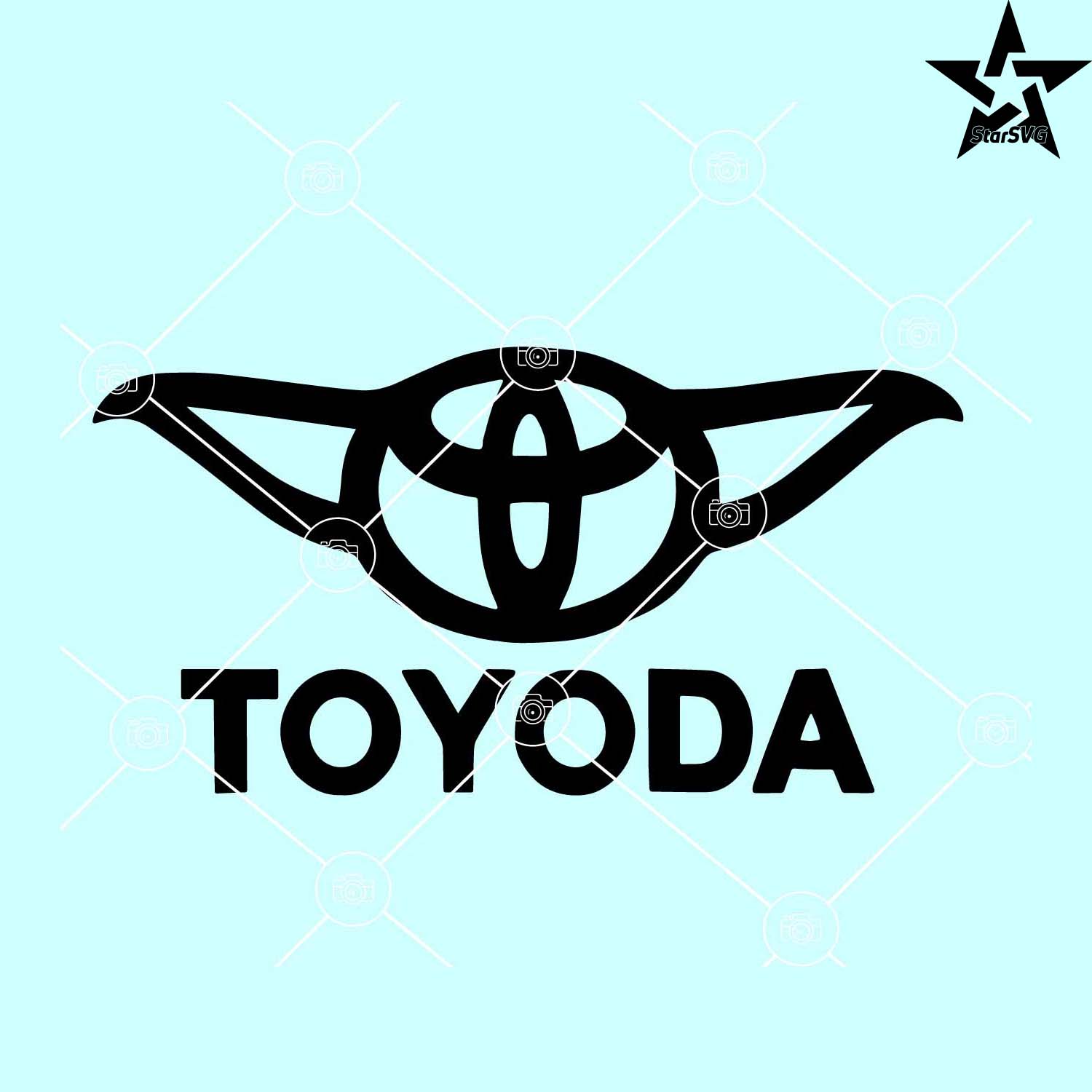 Toyoda SVG, Toyota Yoda SVG, Yoda Car logo SVG, car decal sv - Inspire ...