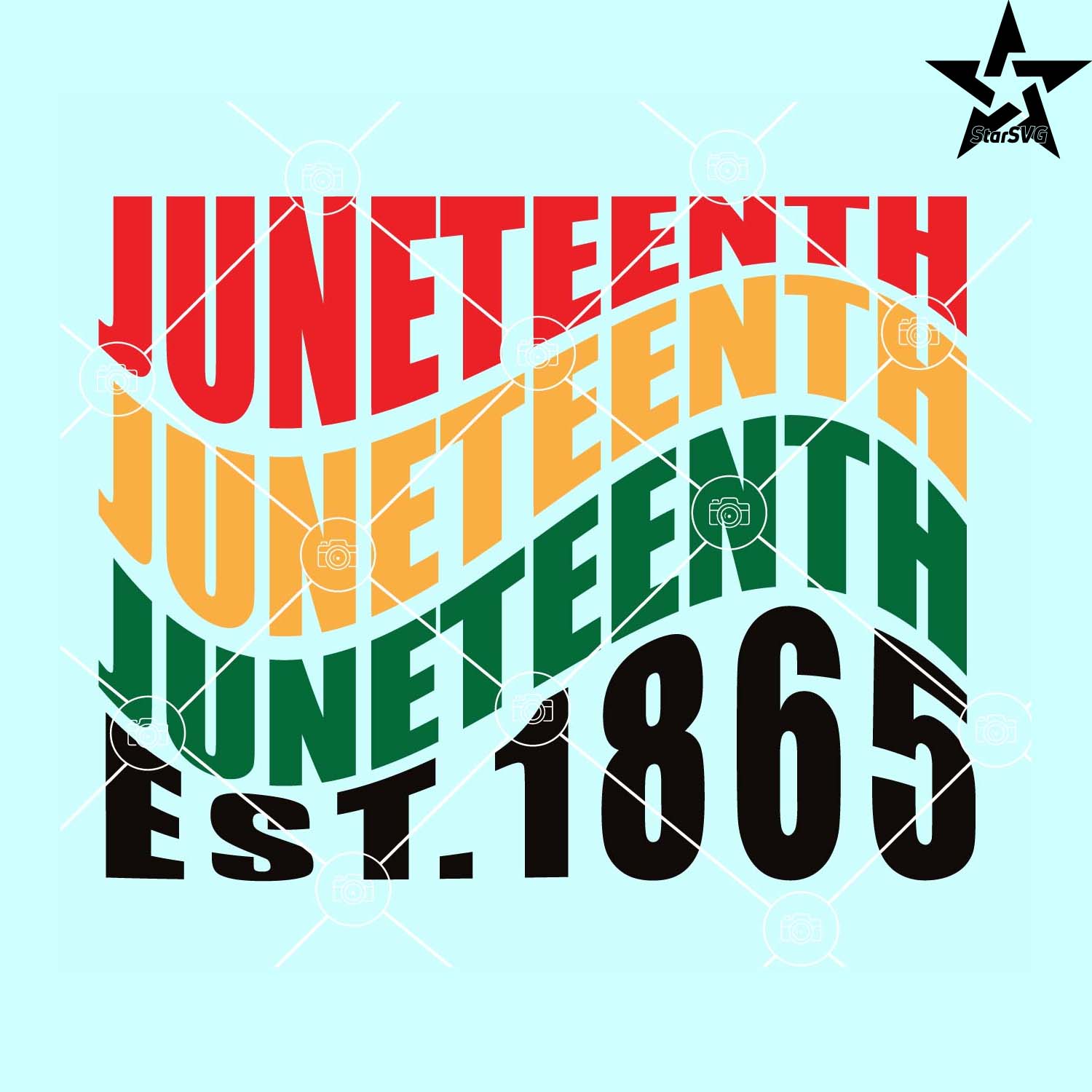 Wavy stacked Juneteenth Est 1865 svg, Wavy text svg, Junetee - Inspire ...