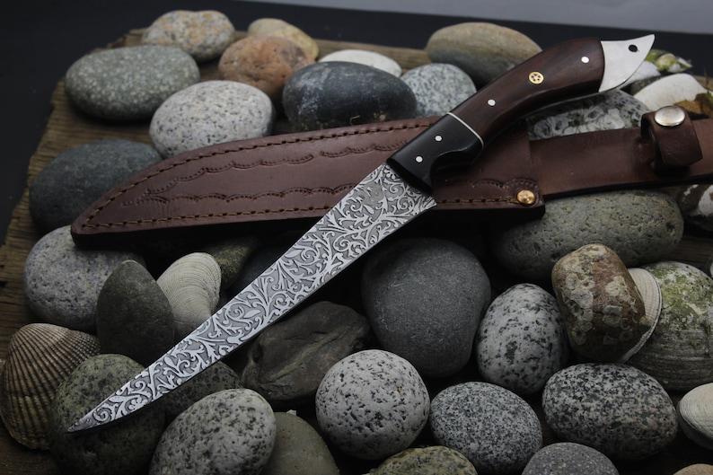 Handcrafted Stainless Steel Fish Fillet Knife with Leather S | Inspire ...