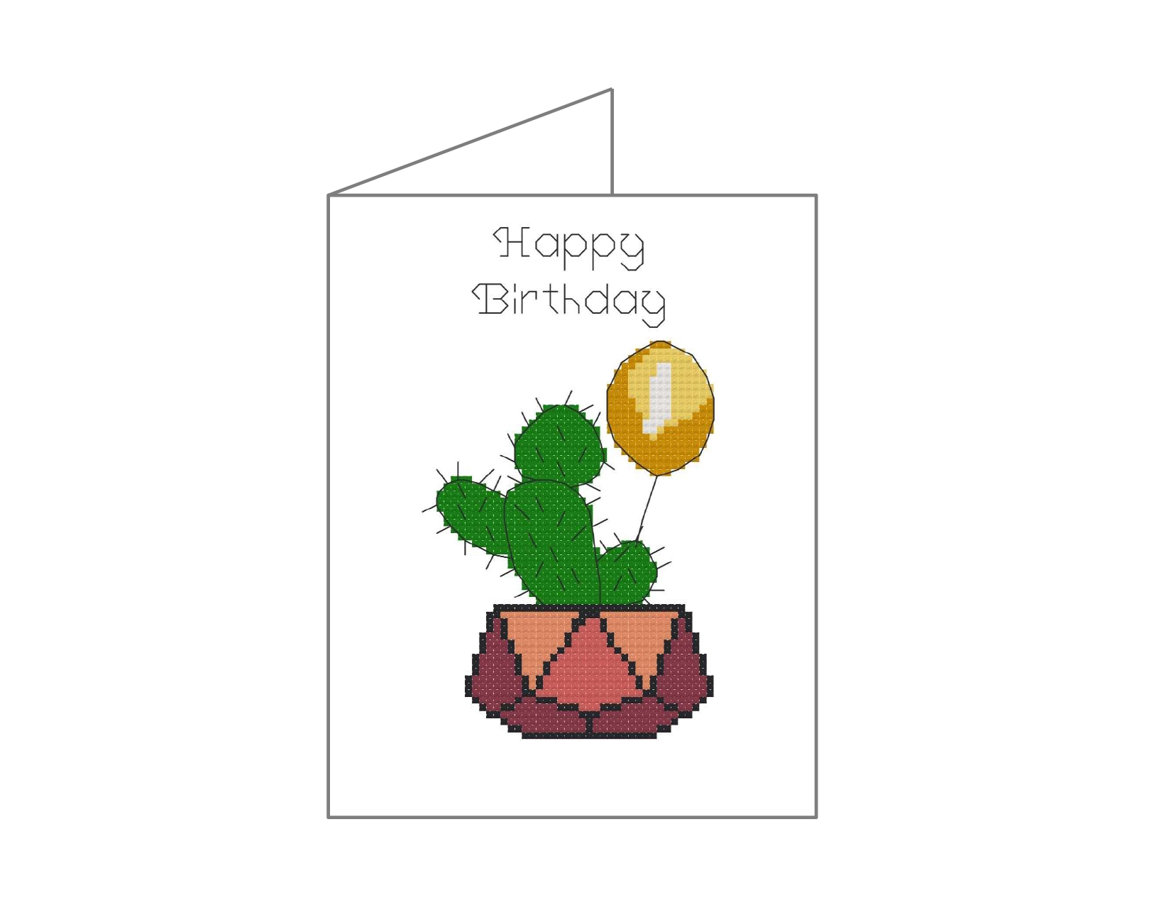 Birthday card cross stitch pattern, Happy Birthday cross sti | Inspire ...