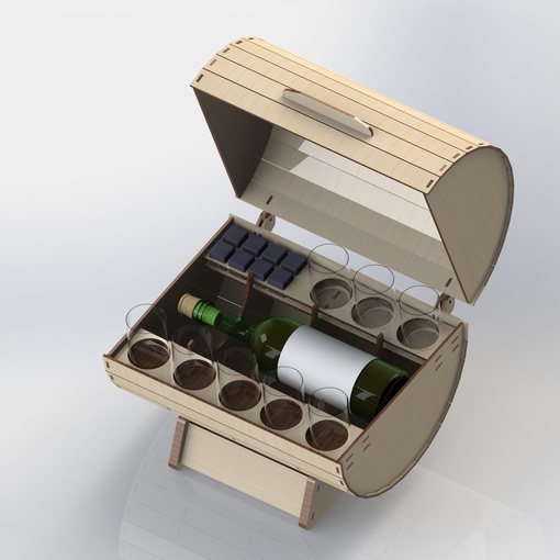 Layout for laser cutting "Mini bar barrel under 4 mm"| CDR | | Inspire ...