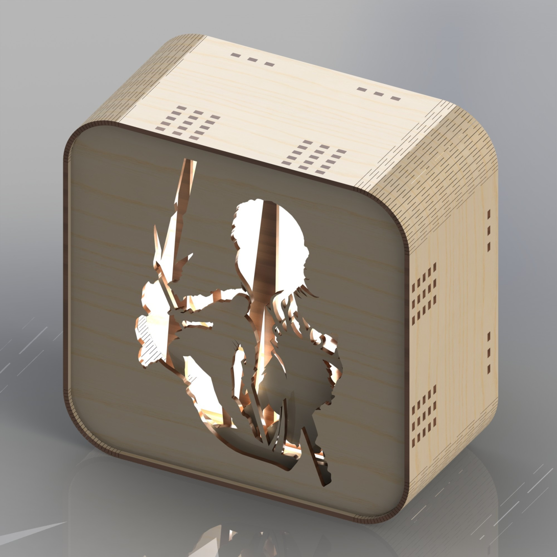 Layout for laser Witcher night light under 3 mmCDR DXF CNC m | Inspire ...