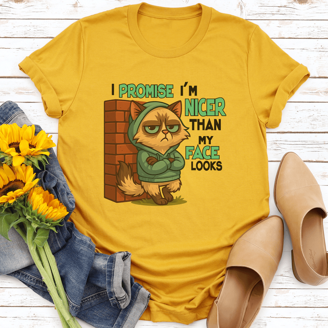 I Promise I'm Nicer Than My Face Looks Tee | Inspire Uplift