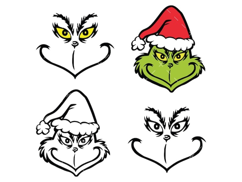 Grinch Face SVG, PNG, Cricut, Grinchy face Svg, Christmas Sv | Inspire ...