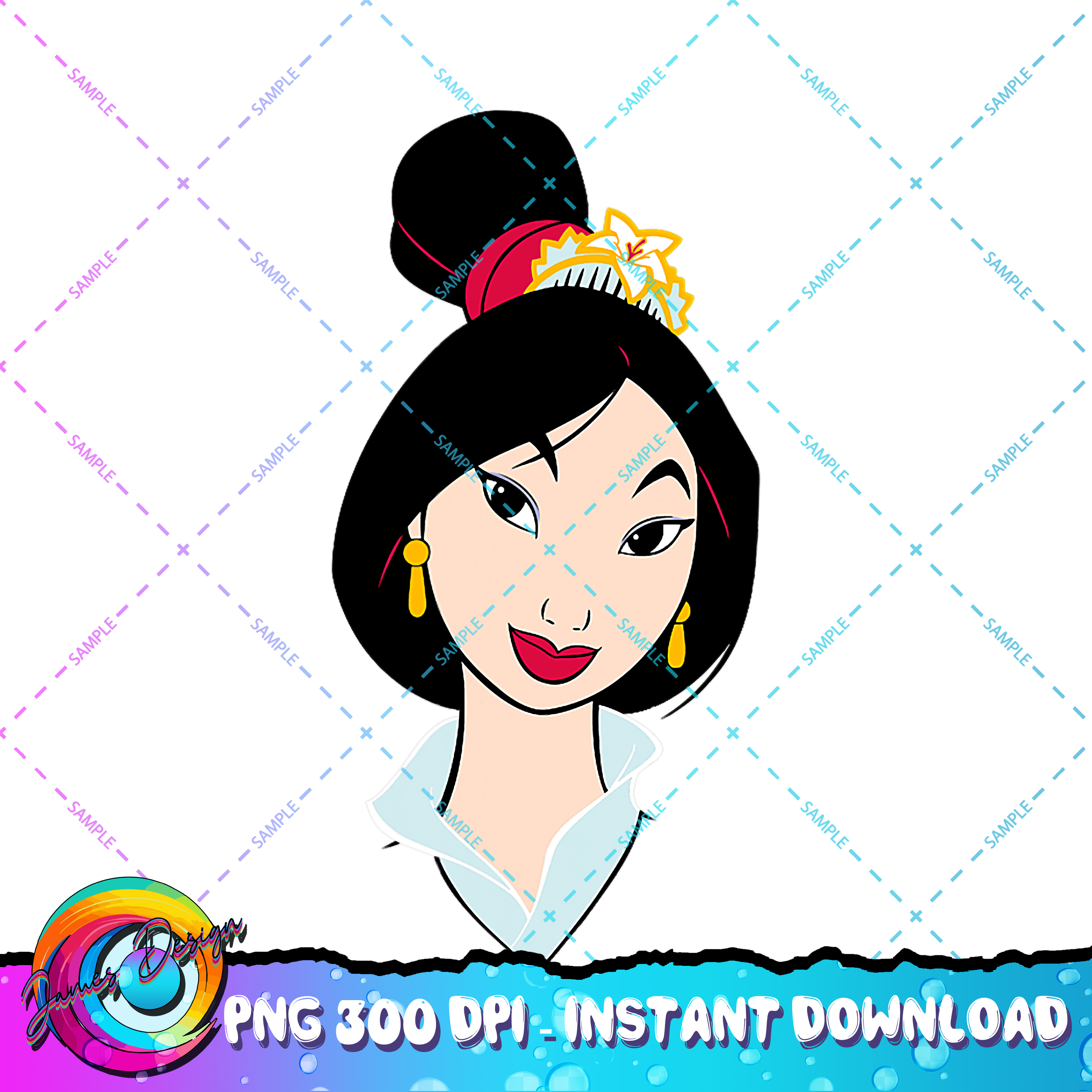 Disney Mulan Honor To Us All Hairstyle Smile PNG Download | Inspire Uplift
