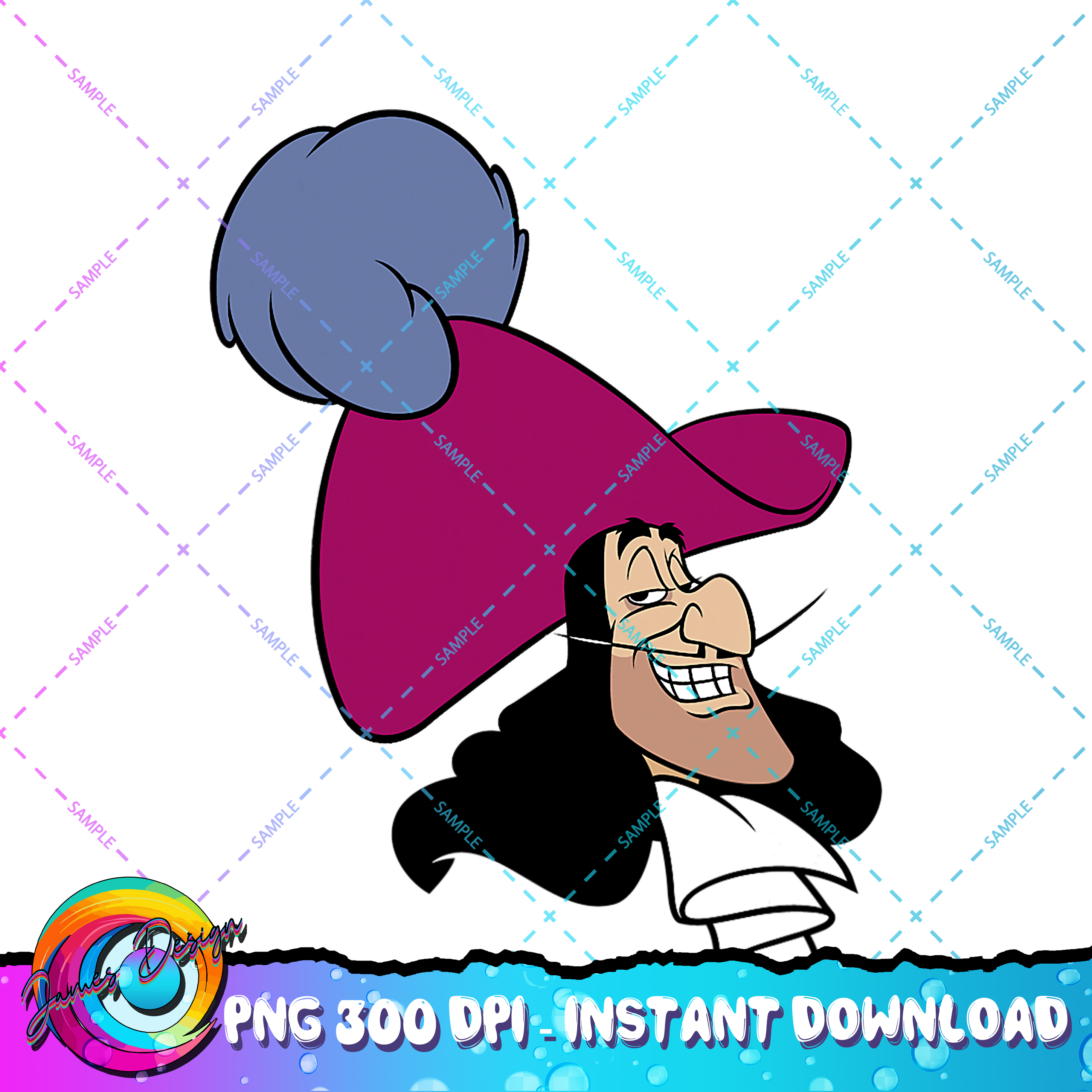 Disney Peter Pan Captain Hook Face PNG Download copy | Inspire Uplift