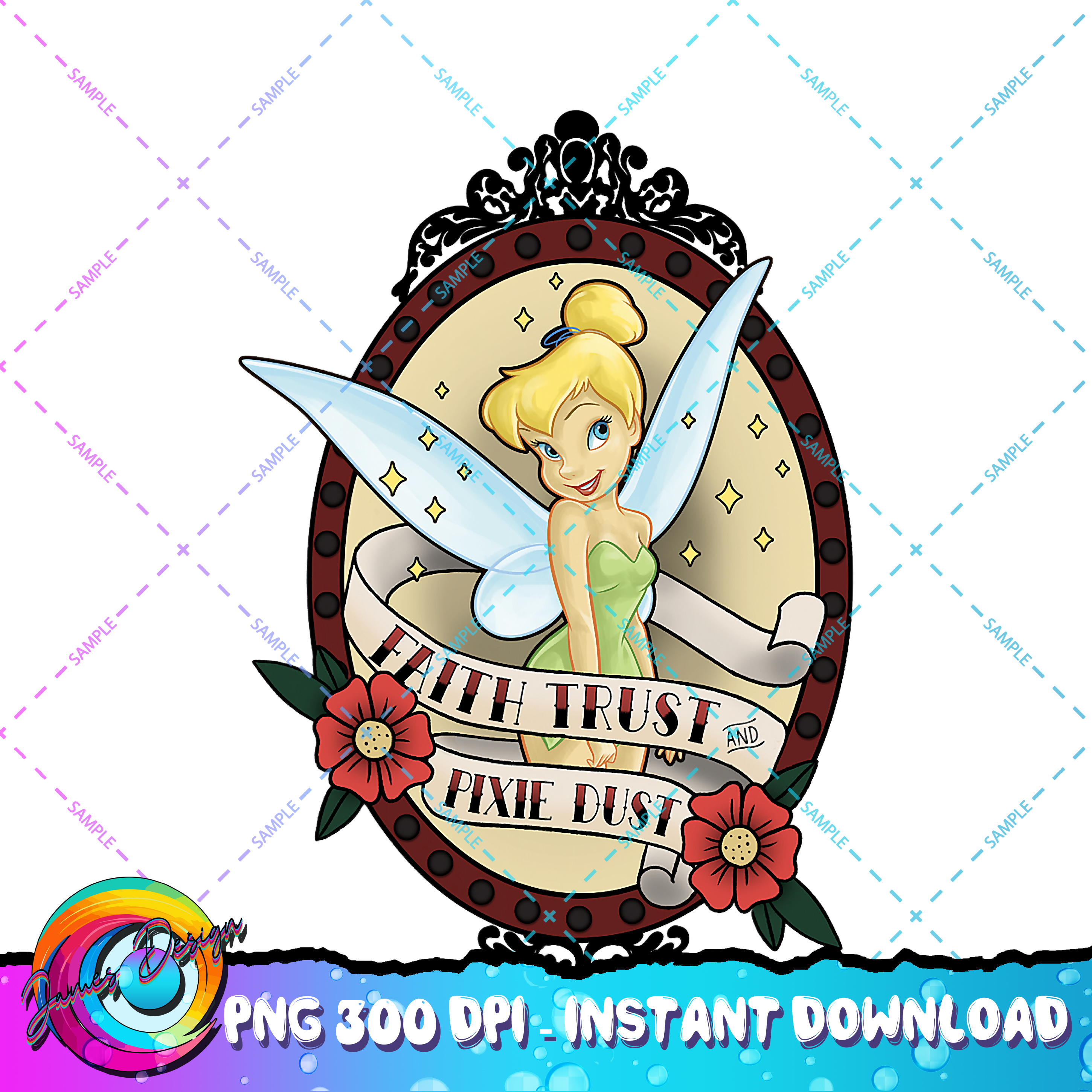 Disney Peter Pan Tinker Bell Faith Trust Pixie Dust Tattoo P | Inspire ...