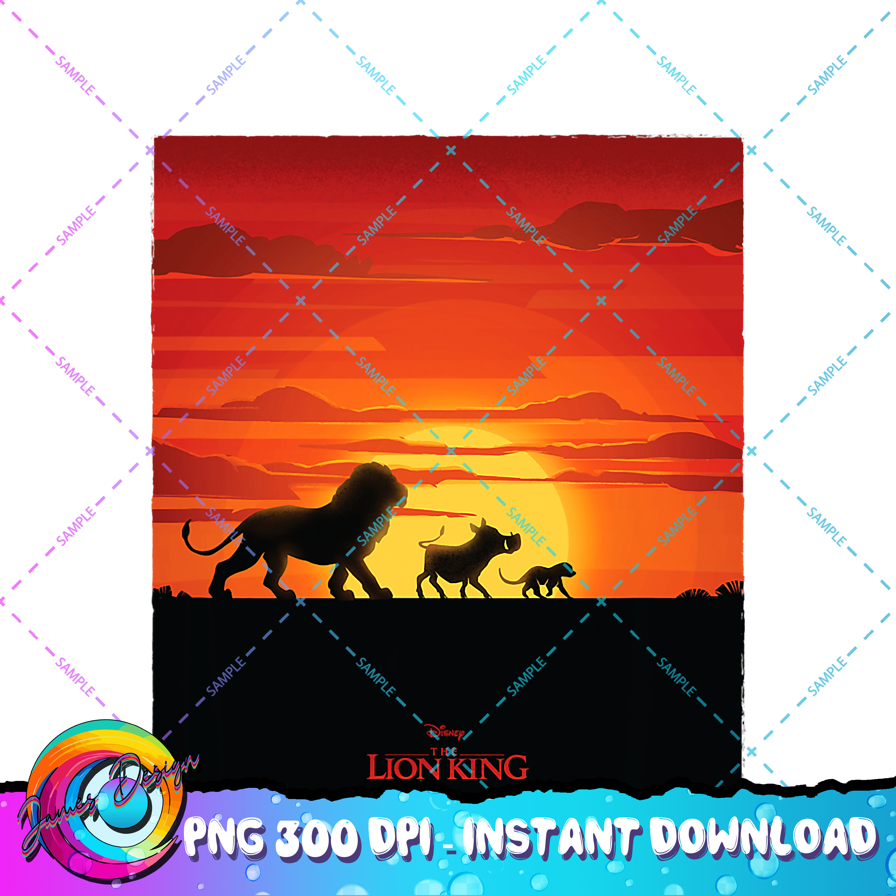 Disney The Lion King Simba Hakuna Matata Walk Poster PNG Dow | Inspire ...