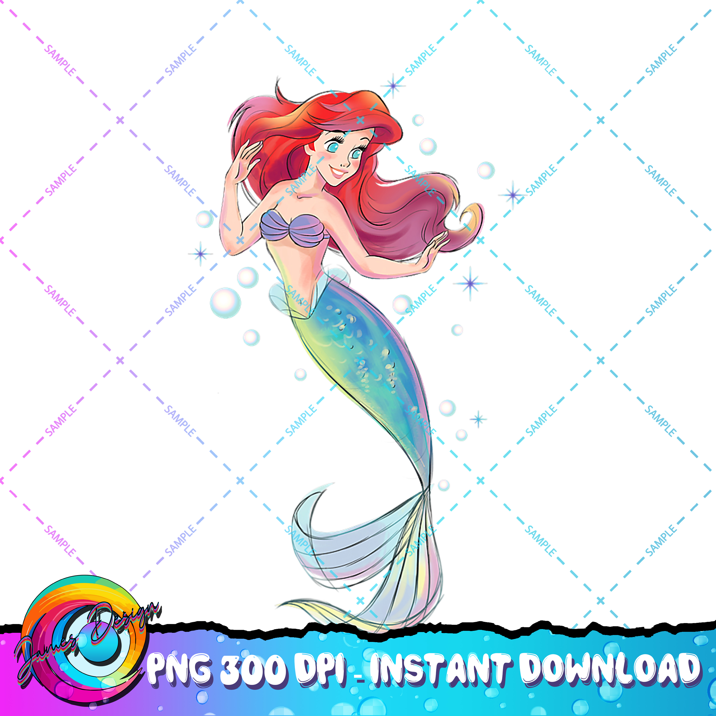 Disney The Little Mermaid 30th Anniversary Ariel PNG Downloa - Inspire ...