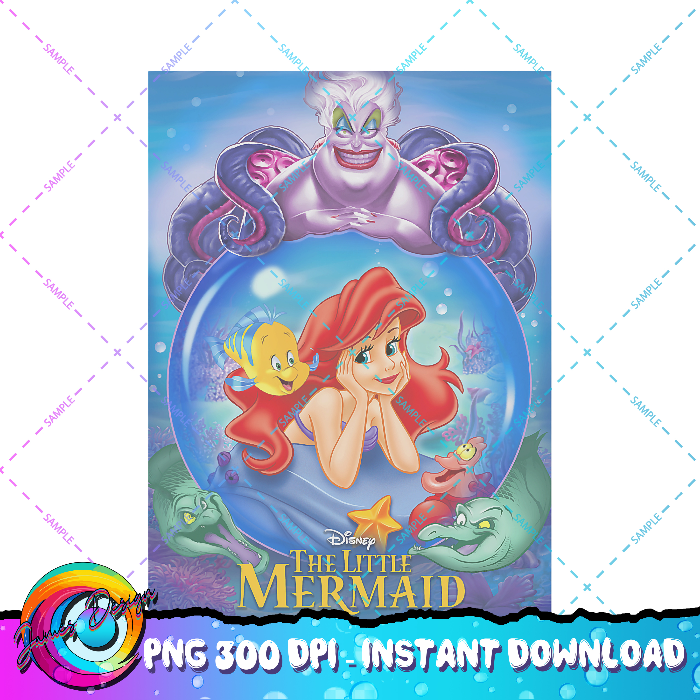 Disney The Little Mermaid Ariel And Ursula Poster PNG Downlo | Inspire ...
