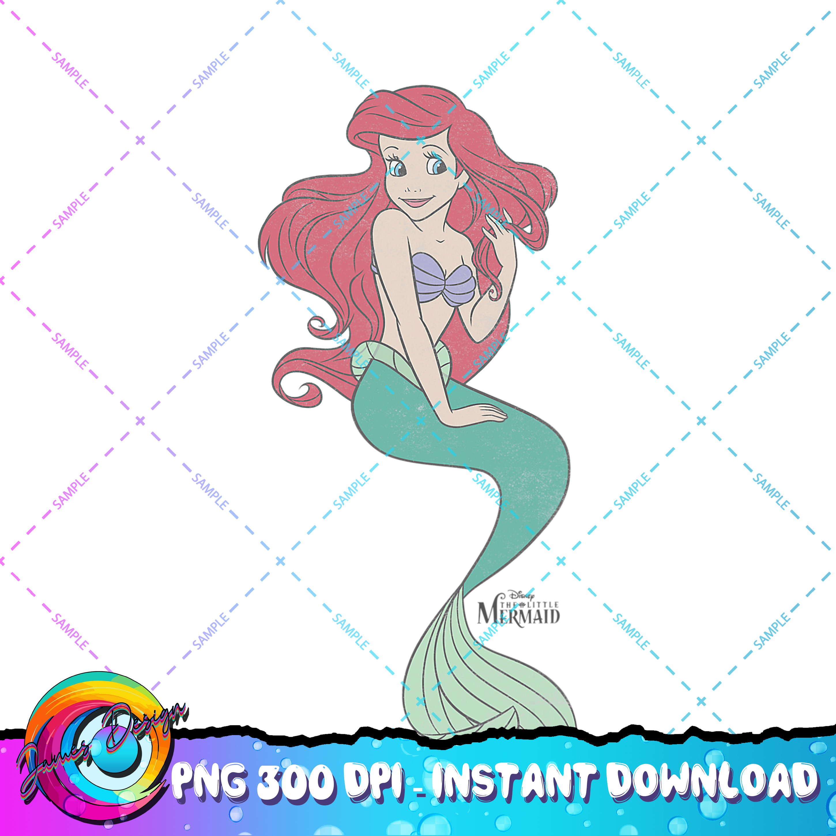 Disney The Little Mermaid Ariel Classic Portrait PNG Downloa | Inspire ...