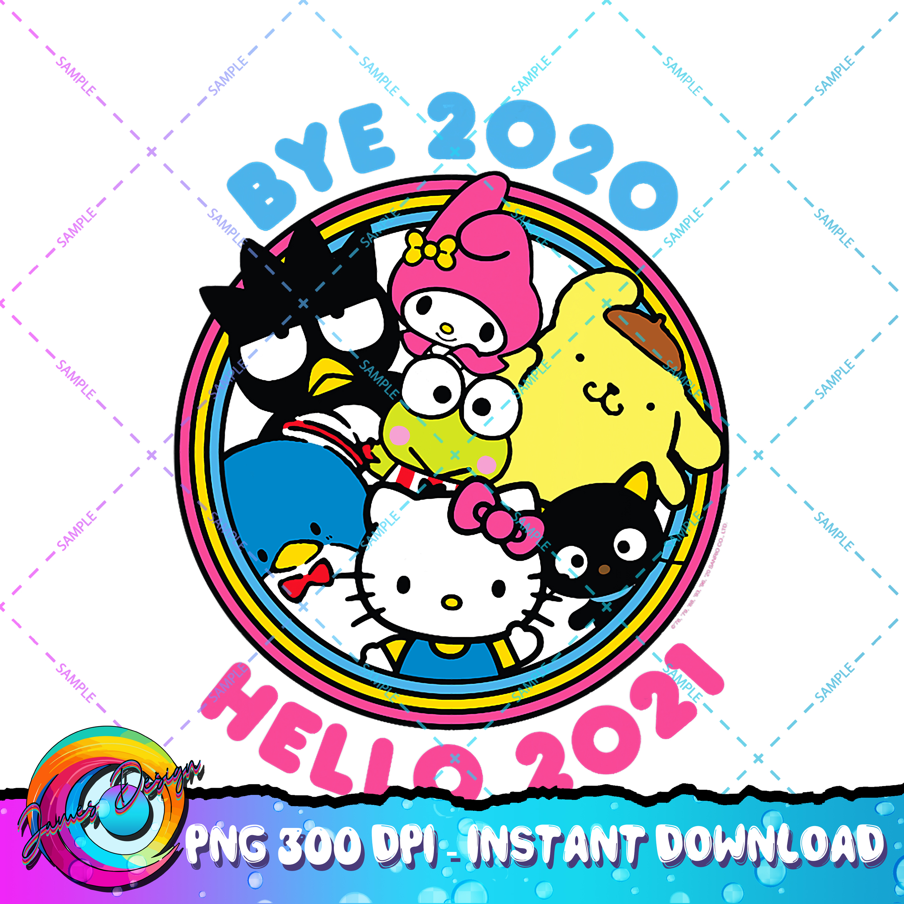 Hello Kitty & Friends Bye 2020 Hello 2021 New Years T Shirt. | Inspire ...
