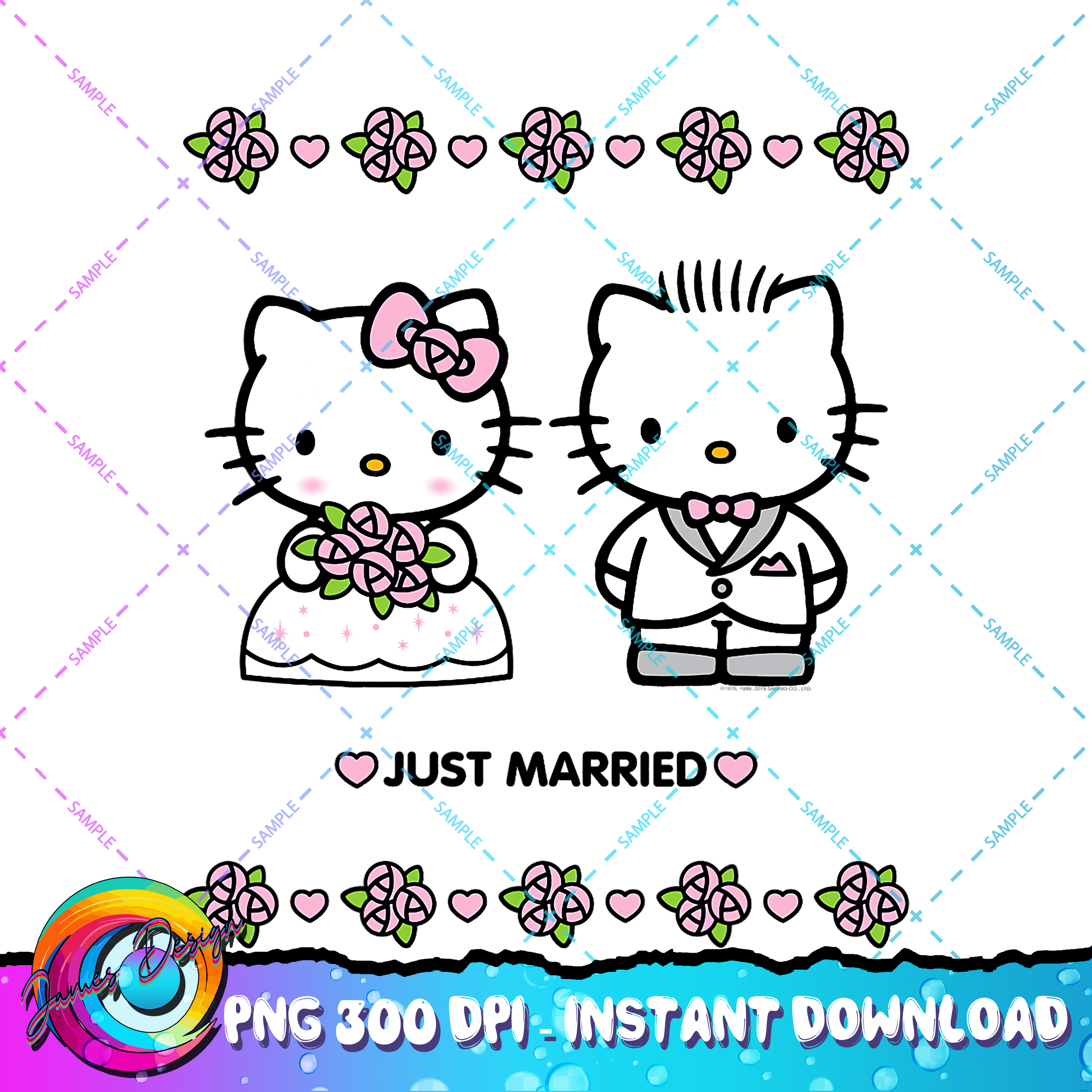Hello Kitty and Dear Daniel Just Married PNG Download copy | Inspire Uplift