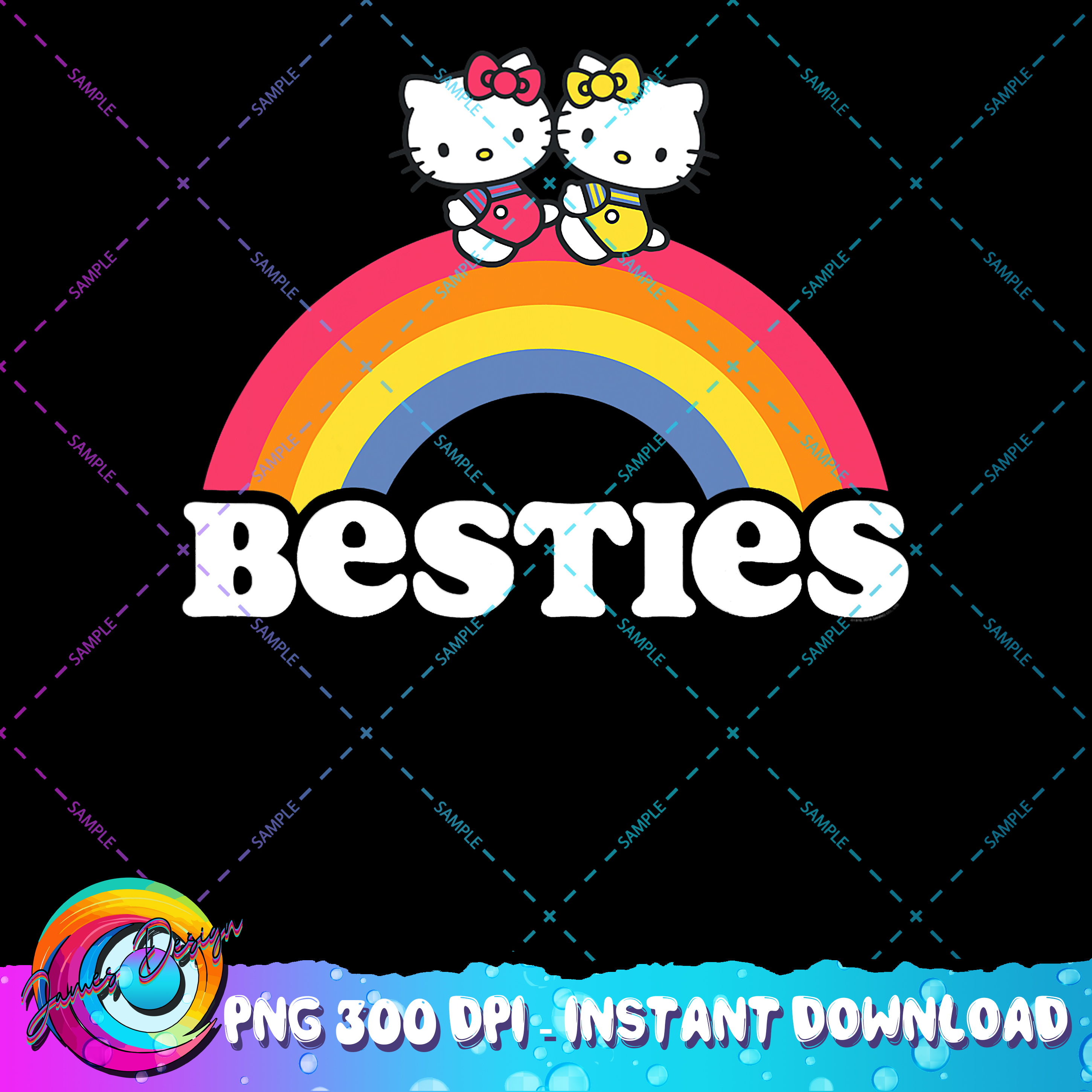 Hello Kitty and Mimmy Besties PNG Download copy | Inspire Uplift