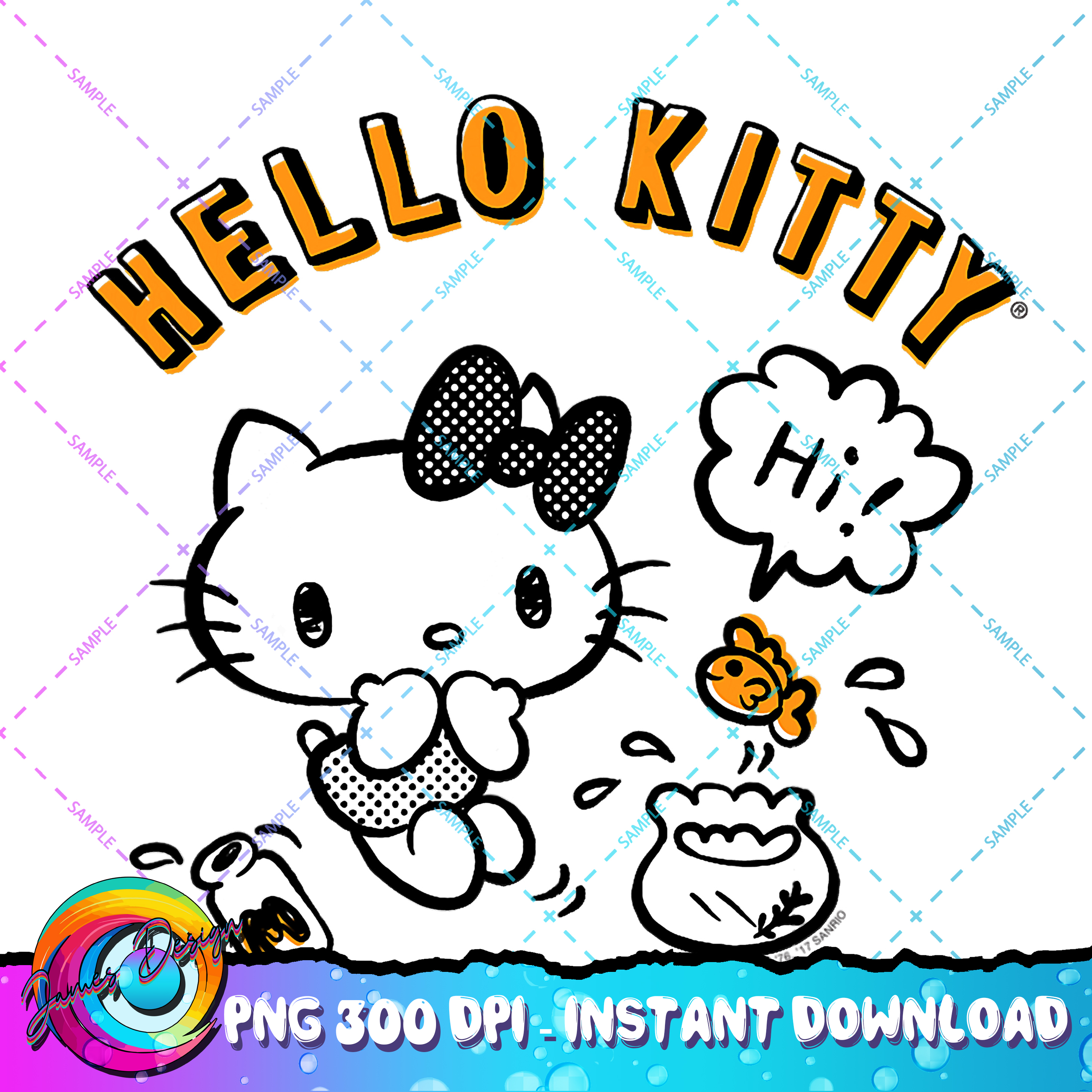Hello Kitty Hand Sketched Art Hi PNG Download copy | Inspire Uplift