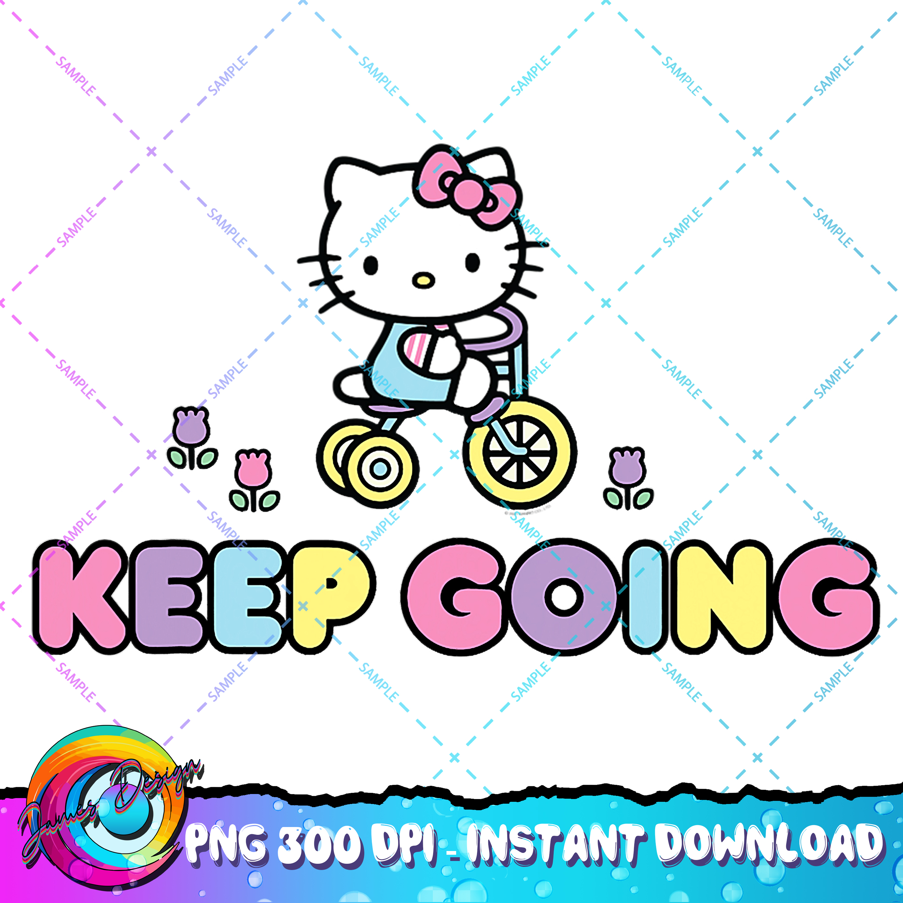 Hello Kitty Keep Going PNG Download copy | Inspire Uplift