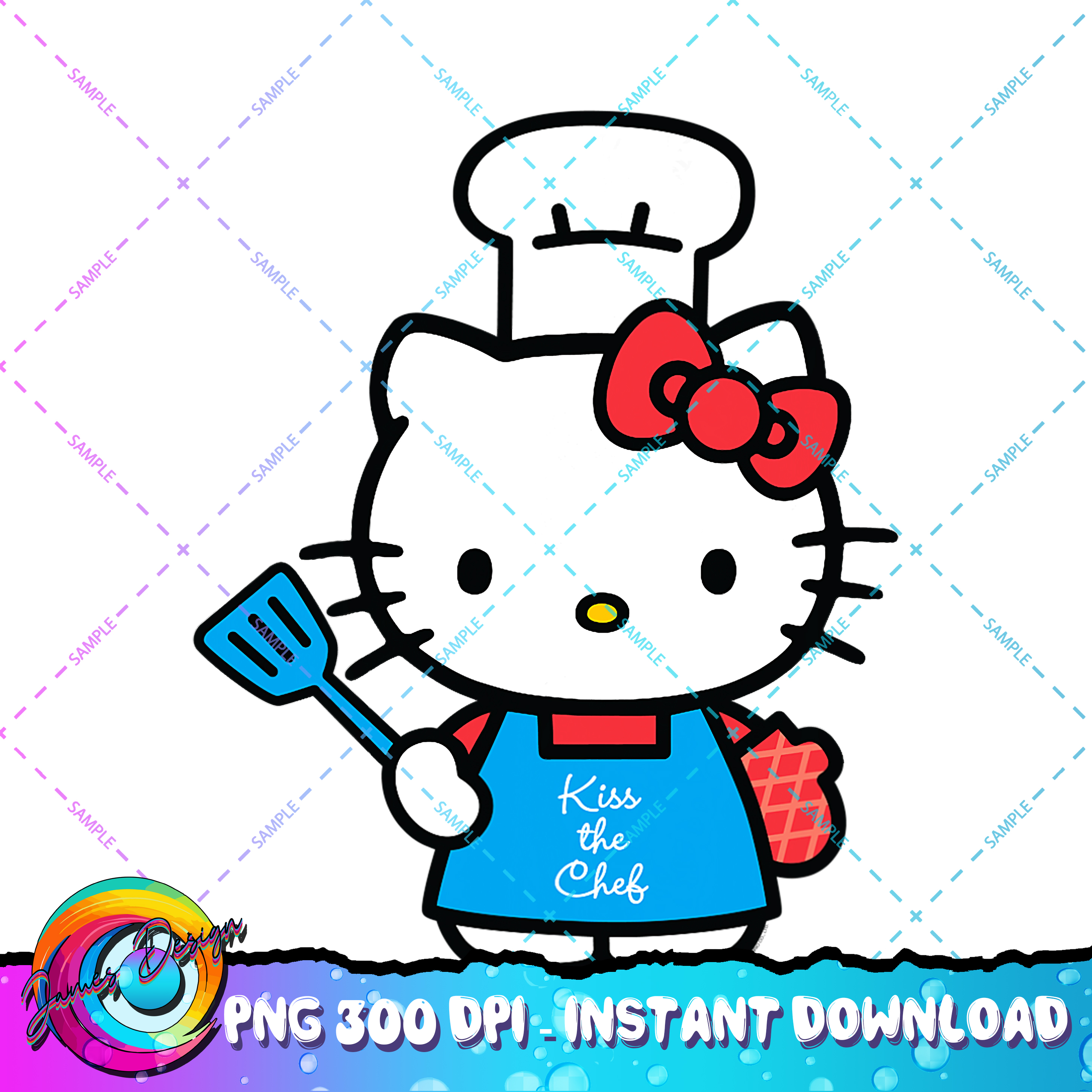 Hello Kitty Kiss the Chef PNG Download copy | Inspire Uplift