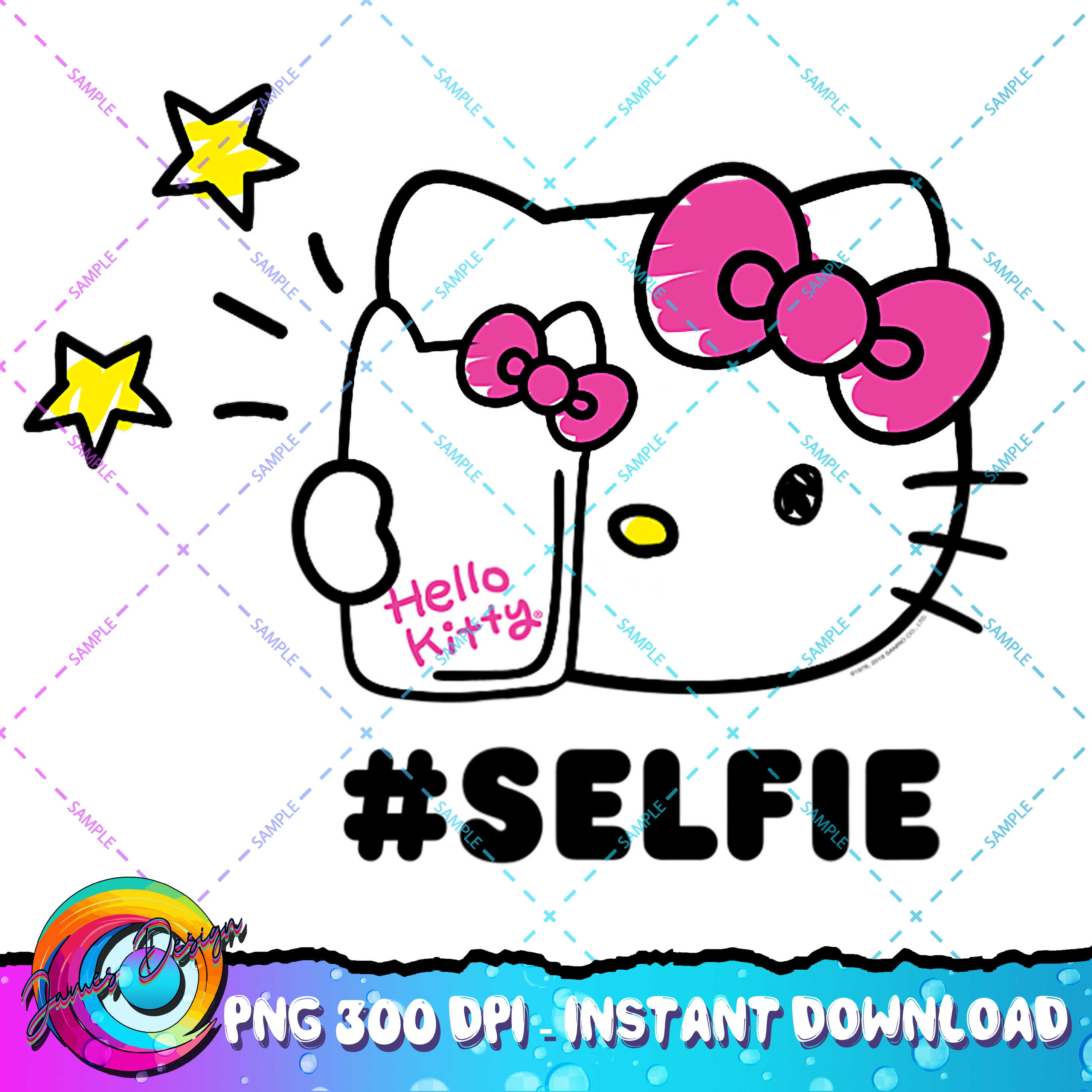 Hello Kitty Selfie Cell Phone Selfie PNG Download copy | Inspire Uplift
