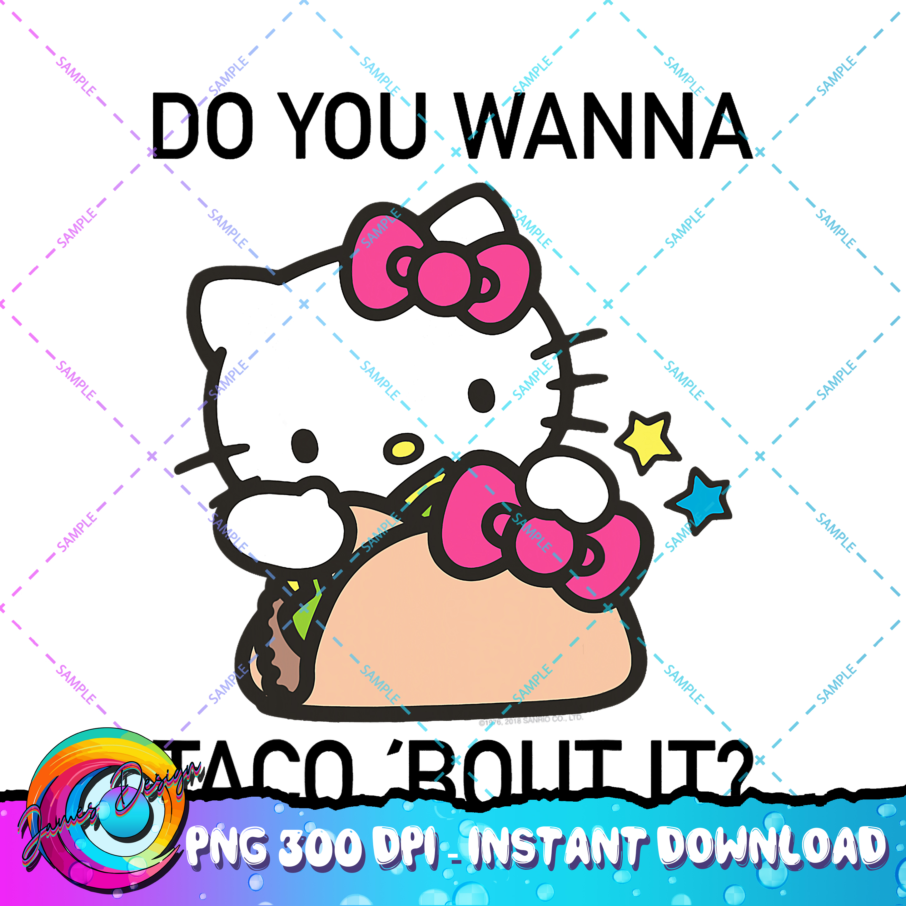 Hello Kitty Taco Bout It PNG Download copy | Inspire Uplift