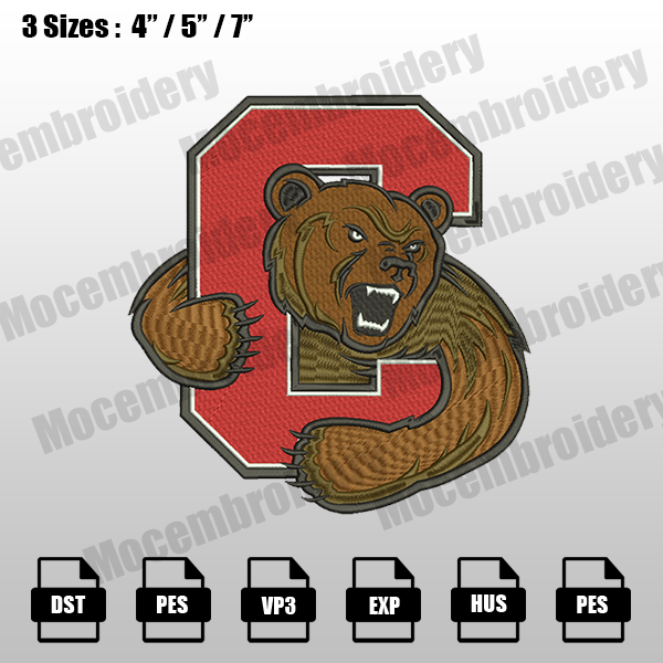 Cornell Big Red Logo Embroidery Design,NCAA Logo Embroidery | Inspire ...