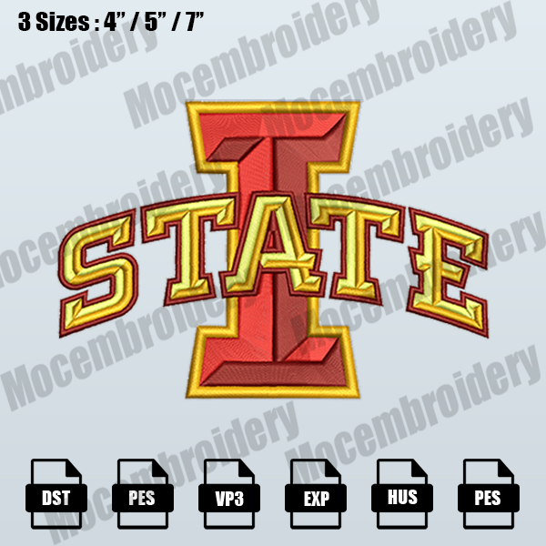 Iowa State Cyclones Logo Embroidery Design,NCAA Logo Embroid | Inspire ...