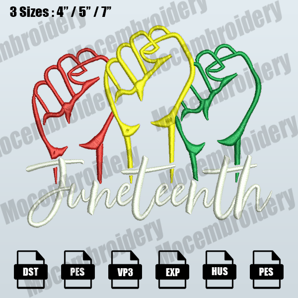 juneteenth embroidery designs - Inspire Uplift