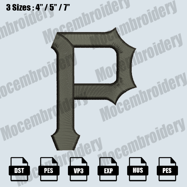 Pittsburgh Pirates Cap Logos Embroidery Designs, MLB Logo Em | Inspire ...
