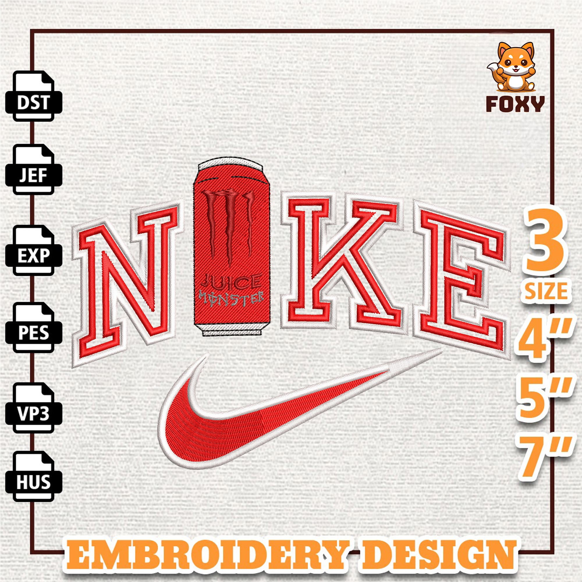 Nike Monster Drink Embroidery Design, Monster Drink Nike Emb - Inspire ...