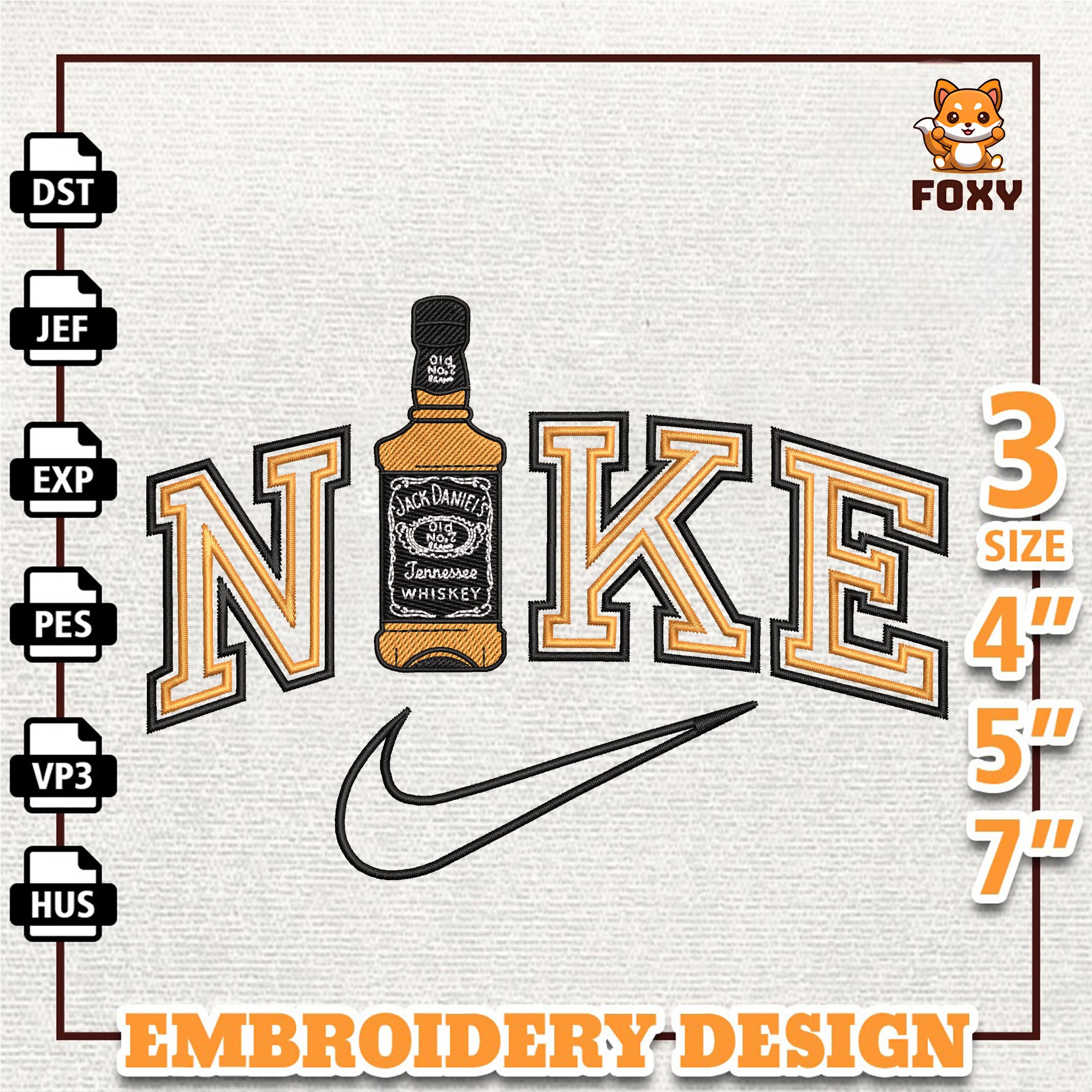 Nike Jack Daniel Embroidery Design, Jack Daniel Nike Embroid | Inspire ...