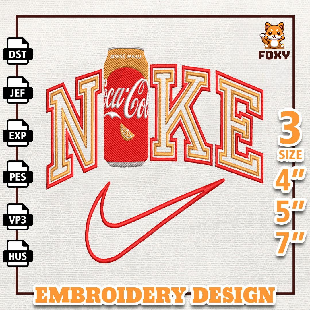 Nike Coca Cola Embroidery Design, Nike Drink Embroidery Desi | Inspire ...