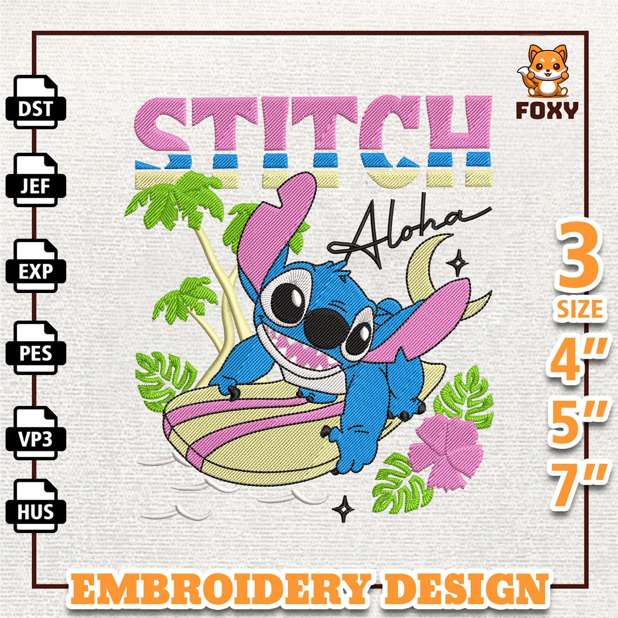 Stitch Embroidery Design, Stitch Cartoon Embroidery Design, - Inspire ...