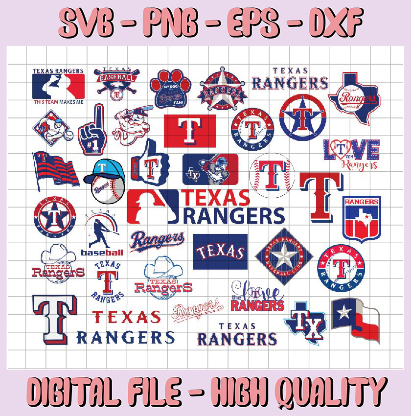Texas-Rangers-Svg, Baseball Team Svg, Bundle Svg Files ML B | Inspire ...