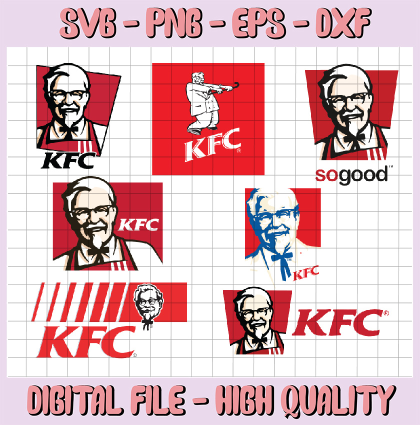 Kentucky Fried Chicken Logo Bundle svg, KFC svg, fastfood sv | Inspire ...